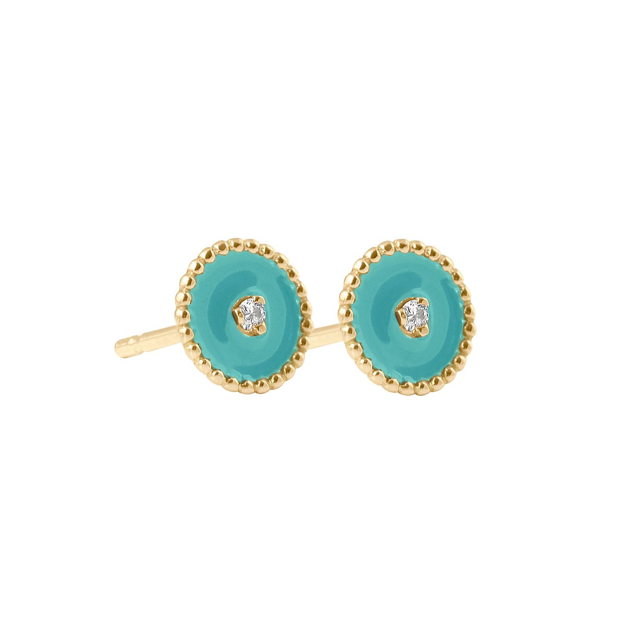 stud earrings turquoise